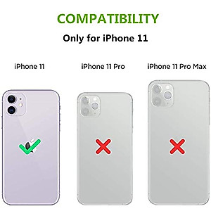 iCoverCase for iPhone 11 Wallet Case with Card Holder, Adjustable Crossbody Lanyard PU Leather Kickstand Card Slots Zipper [Not Detachable] Flip Cover Case 6.1 Inch (Black)