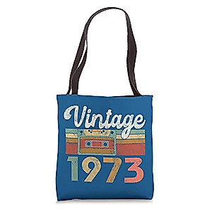 Vintage 1973 Best Of 50th Birthday Mom Dad Anniversary 50 Tote Bag