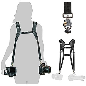 BlackRapid Double Breathe Camera Harness, Trusted Design For One Or Two SLR, DSLR, Mirrorless Cameras