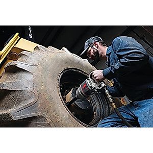 Ingersoll Rand 2850MAX-6 1" Extended Anvil Impact Wrench - 6" Extension, Lightweight Design, Powerful Reverse Torque Output Up to 2100 ft-lbs, Heavy Duty, 5500 RPM, 360 Degree Handle, Gray