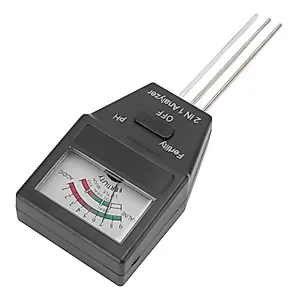 Uxsiya Soil PH Meter, Soil Tester Portable ABS Fast Speed 2 in 1 Soil for Outdoor for Lawn