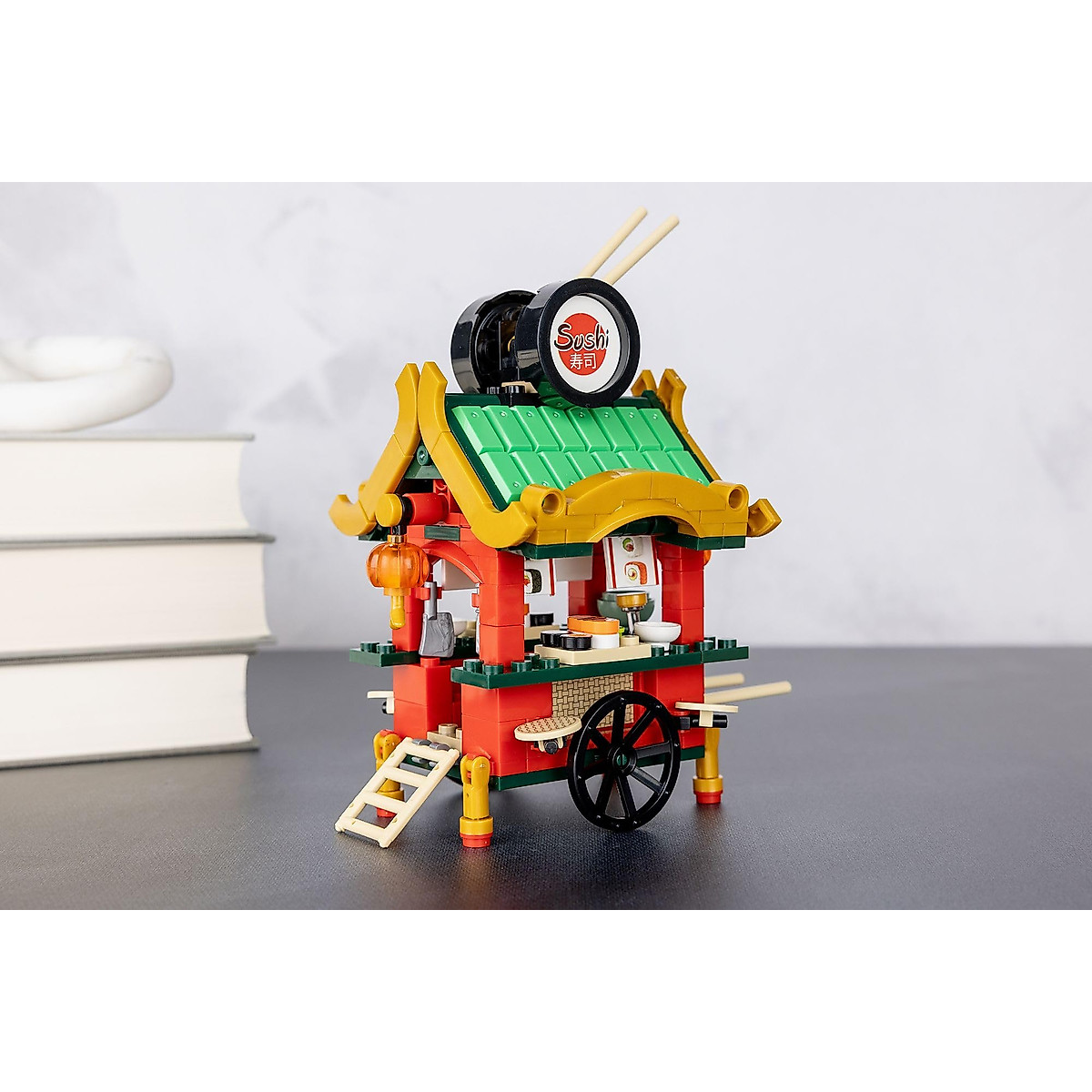 Exclusive Mini City - Sushi Cart - Custom Design Bricks - Compatible with All Major Brands …