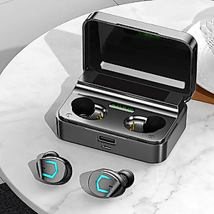 Wireless Earbuds Active Noise Cancelling – Bluetooth 5.2 Earbuds, in-Ear Headphones with 4 Mics, Clear Sound Deep Bass Earphones, Lightweight Fit, Low Latency, IPX7 Waterproof, 32Hrs