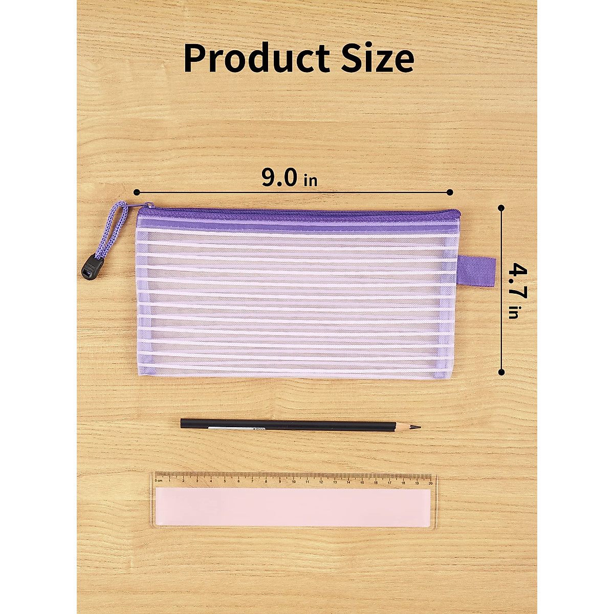 JARLINK 20 Pack 10 Colors Zipper Mesh Pouch, Zipper Bag Multipurpose Travel Bags for Office Supplies Cosmetics Travel Accessories Multicolor