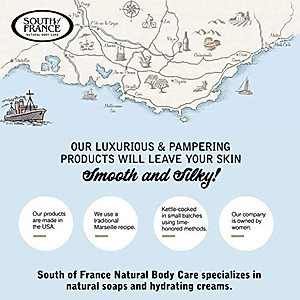 Lush Gardenia Clean Bar Soap by South of France Clean Body Care | Triple-Milled French Soap with Organic Shea Butter + Essential Oils | Vegan, Non-GMO Body Soap | 6 oz Bar – 4 Pack