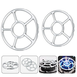 Gas Ring Trivet Galvanized Wok Ring Stove Rack: 2pcs Cooktop Range Pan Holder Stand Non Slip Gas Ring Reducer Milk Pot Support Brackets for Butter Warmer Small Saucepan Gas Stove Top Grates