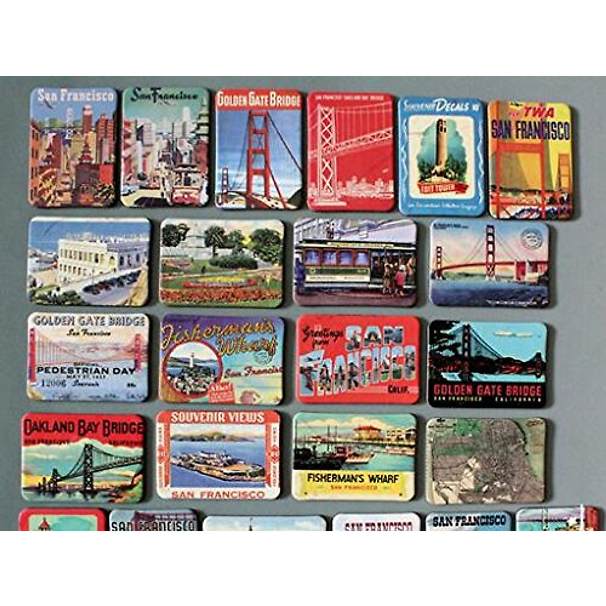 MISWEE 24-pcs magnetic fridge magnets refrigerator sticker home decoration accessories magnet paste arts crafts (San Francisco)
