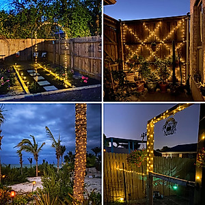 BHCLIGHT Purple Solar Halloween Lights,2-Pack Each 72FT 200 LED Solar String Lights with 8 Lighting Modes, Waterproof Solar Outdoor Halloween Decorations (Purple)