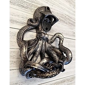 Octopus Bottle Opener - Wall Mount Nautical Ocean Beach Coastal Decor