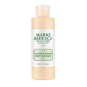 Mario Badescu Summer Shine Body Lotion Enriched with Vitamin A, Lightweight and Radiant, Non-Greasy Candlelit Glow Body Shimmer, Ideal for All Skin Types, 6 oz.
