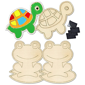 Summer Crafts for Kids Bulk Fun Summer Activities for Kids 9-12 Summer Camp Activities Kids Summer Activities Summer Crafts for Kids Ages 8-12 Wood Cutouts for Crafts Animal Magnets (12 Pk Pond)