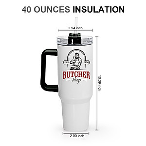 Icesip 20 Pack 40 oz Sublimation Tumblers with Handle and Straw, Stainless Steel Double Wall Vacuum Insulated Travel Mug Bulk 40oz Sublimation Tumbler Blank, 5 Colors