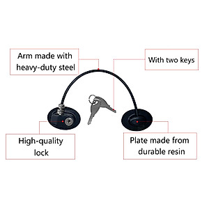 3 Pack Refrigerator Door Locks with 6 keys, File Drawer Lock, Freezer Door Lock and Child Safety Cabinet Lock by REZIPO Black