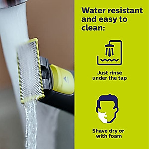 Philips Norelco OneBlade Pro Hybrid Electric Trimmer and Shaver, Black, 2 Piece, QP6530/70