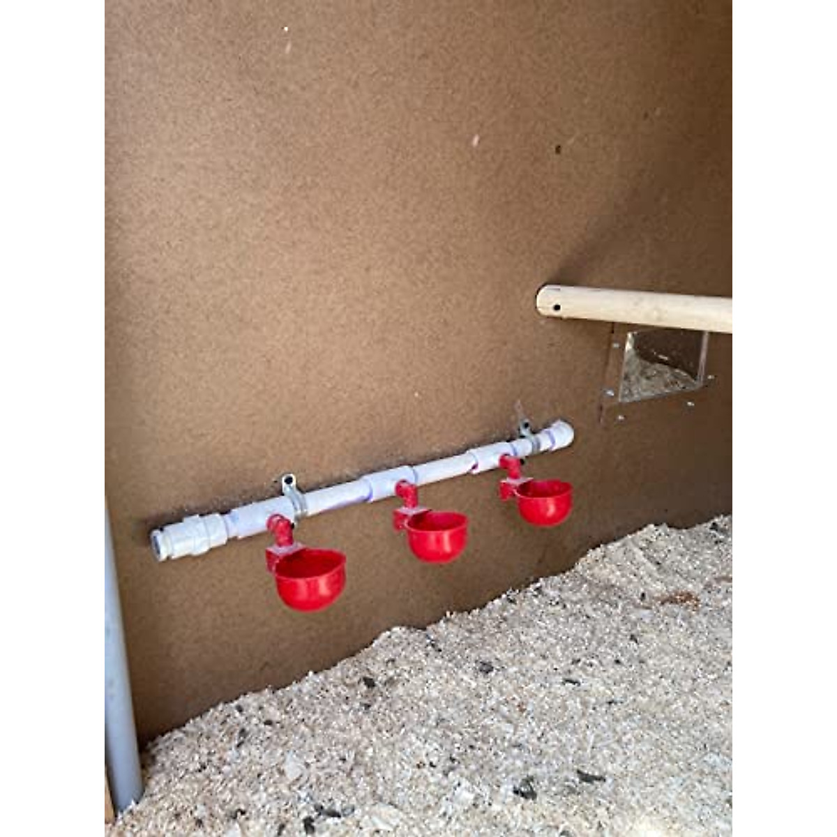 letsFix Chicken Water Cups for PVC with Tee, Automatic Waterer Kit for Poultry, DIY PVC Water Feeder for Chicken/Duck/Quail/Turkey, Chicken Waterer [8 Pack]