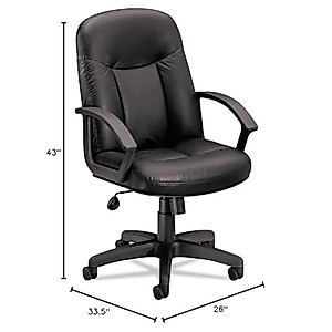 BSXVL601ST11 - Basyx VL601 Series Leather Mid-Back Swivel/Tilt Chair