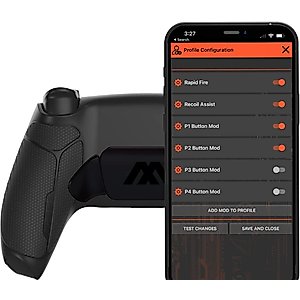 MODDEDZONE Smart Extreme Modded Controller + Anti Recoil 2 Remap Buttons & Interchangeable Thumbsticks & Hair Triggers, Tactical Buttons Compatible with PS5 Custom Controller PC (Ragnarok)