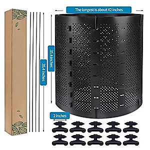 Outdoor Compost bin, Large Capacity, Expandable Outdoor composter, Create Fertile Soil Quickly, Easy to Assemble