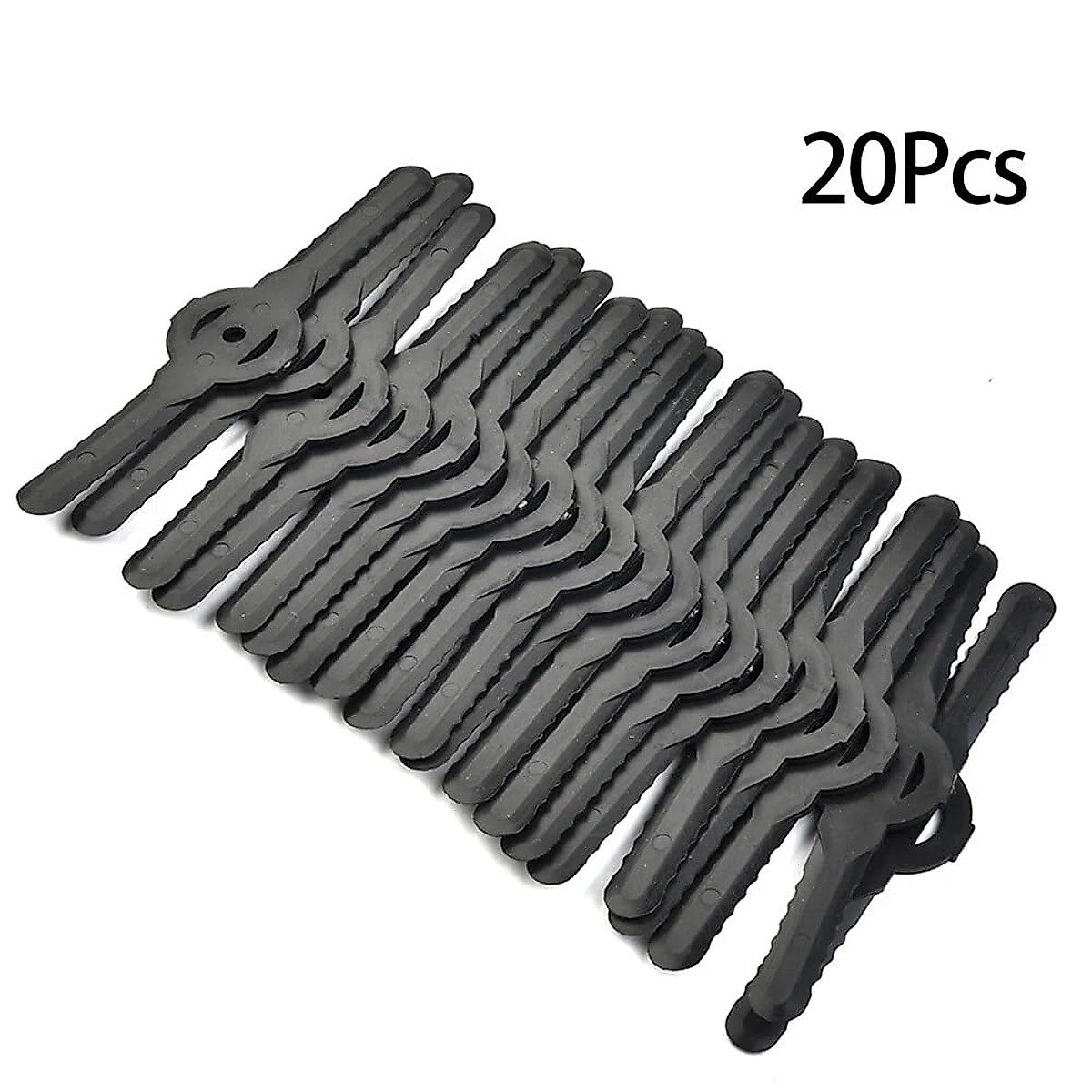 SAITOM 20PCS Plastic Cutter Blades for Electric Cordless Grass Trimmer Lawn Mower Grass Cutter Replacement Plastic Blades Garden Tools