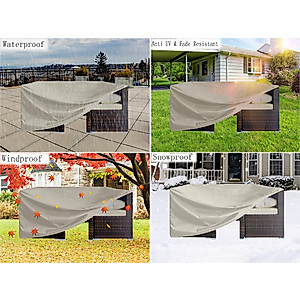 Garden Balsam Waterproof Rectangular Patio Table and Chair Cover Blue Grey 62" L X 42" D X 28" H Outdoor General Purpose Furniture Covers Patio Furniture Set Cover