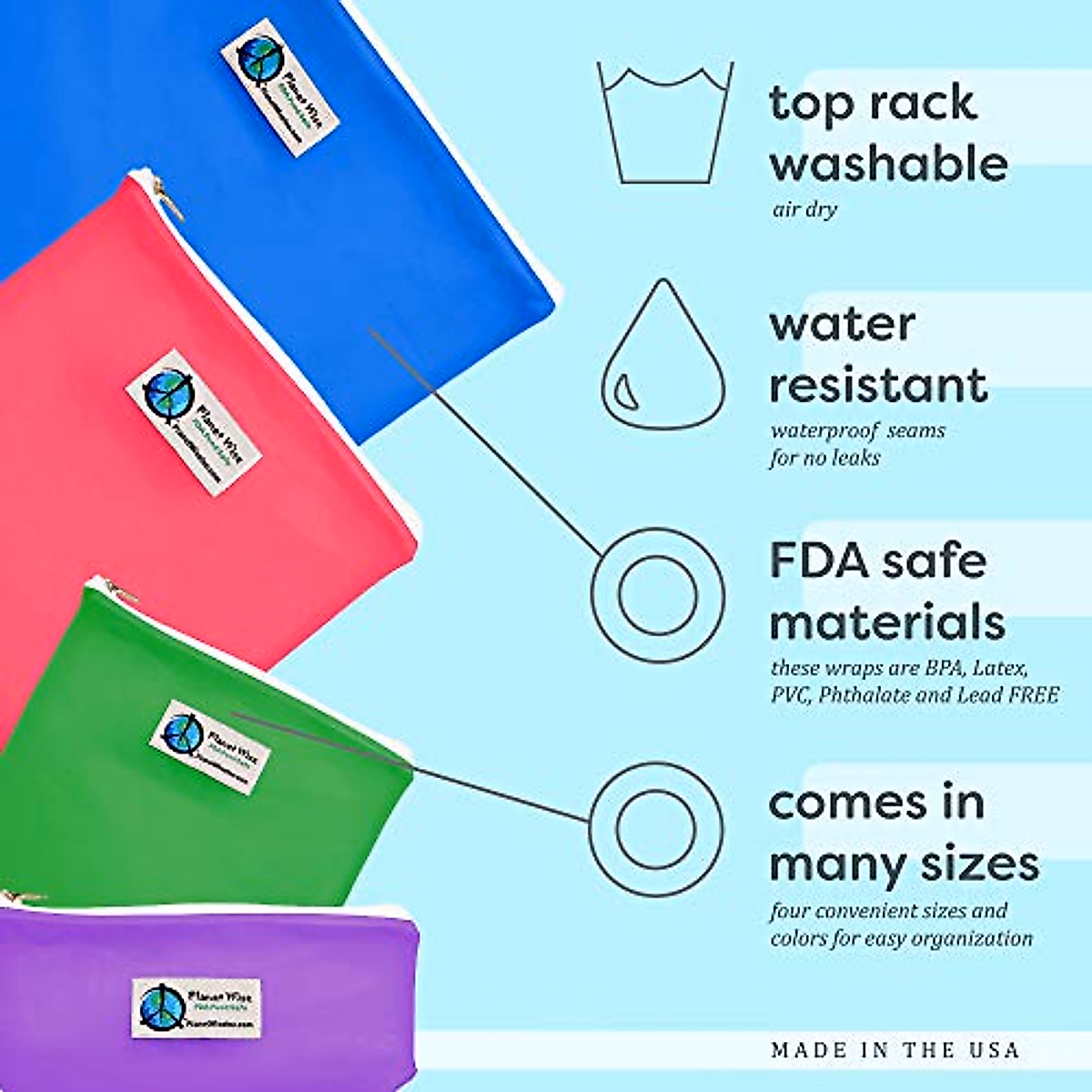 Planet Wise Reusable Zipper Gallon Bag - Clear