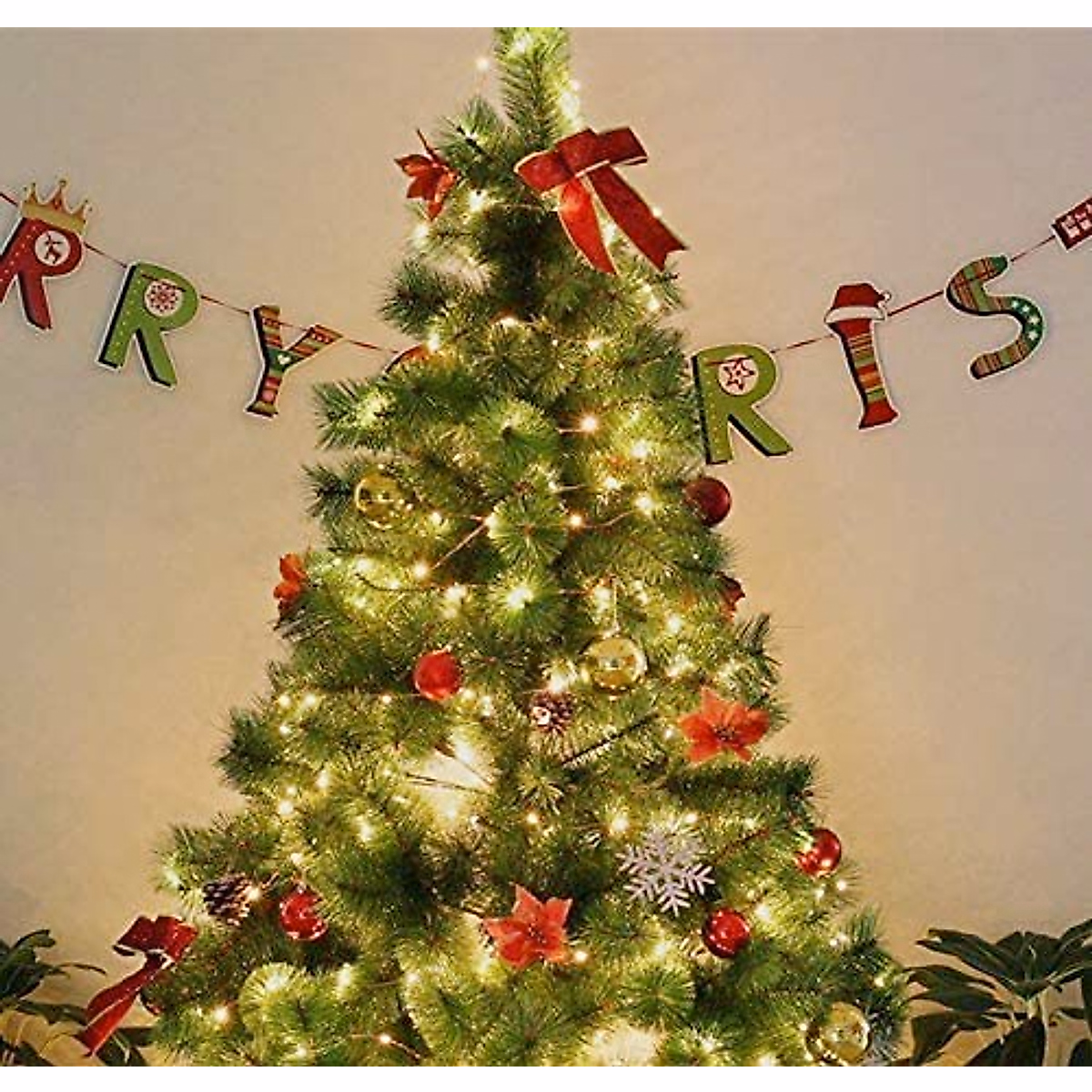 Dailyart 6feet 120 LED Starry Lights, Battery Operated Waterproof Dark Green Copper Wire Fairy Light String Light for Garland, Wreath, Patio, Garden, Wedding, Party, Xmas