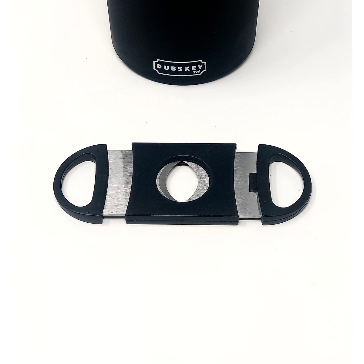 Dubskey CIGAR HOLDER CUP – Silicone Drinking Glass, Built-in Blunt Rest For Outdoors, GOLF, BOATING, CAMPING & TRAVEL, Bourbon, Whiskey, Scotch, Mixers & Cocktails (15 oz) - With Guillotine Cutter