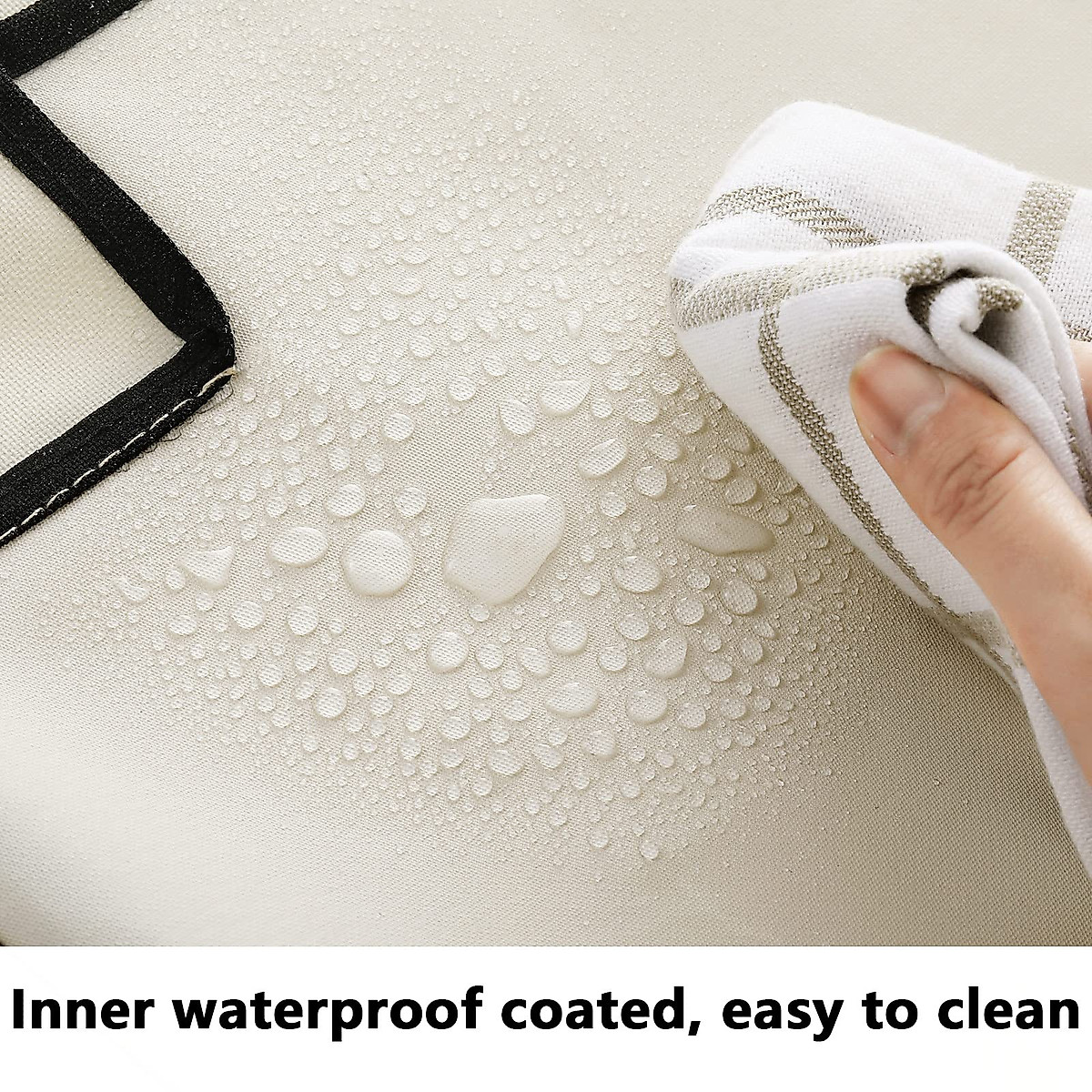 Laundry Sorter Replacement Bags Hamper Cart Removable Replacement Bags Laundry Storage Organizer Bag Laundry Hamper Liner, No Hooks 14.76 x 8.66 x 21.65 Inch (Beige, 3 Pcs)