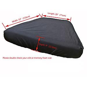 Baby Crib Size Mattress Pad Premium Hypoallergenic Fitted Waterproof Mattress Protector Dust Protection Breathable Bed Cover Bedspread Deep Pocket Coverlet 52x28-fits up to 9"