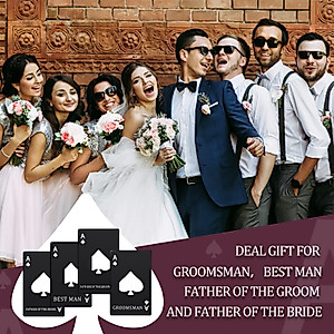 10 Pieces Groomsmen Bottle Opener Poker Card Bottle Openers Stainless Steel Metal Beer Bottle Openers for Home Kitchen Bar Restaurant Party Wedding