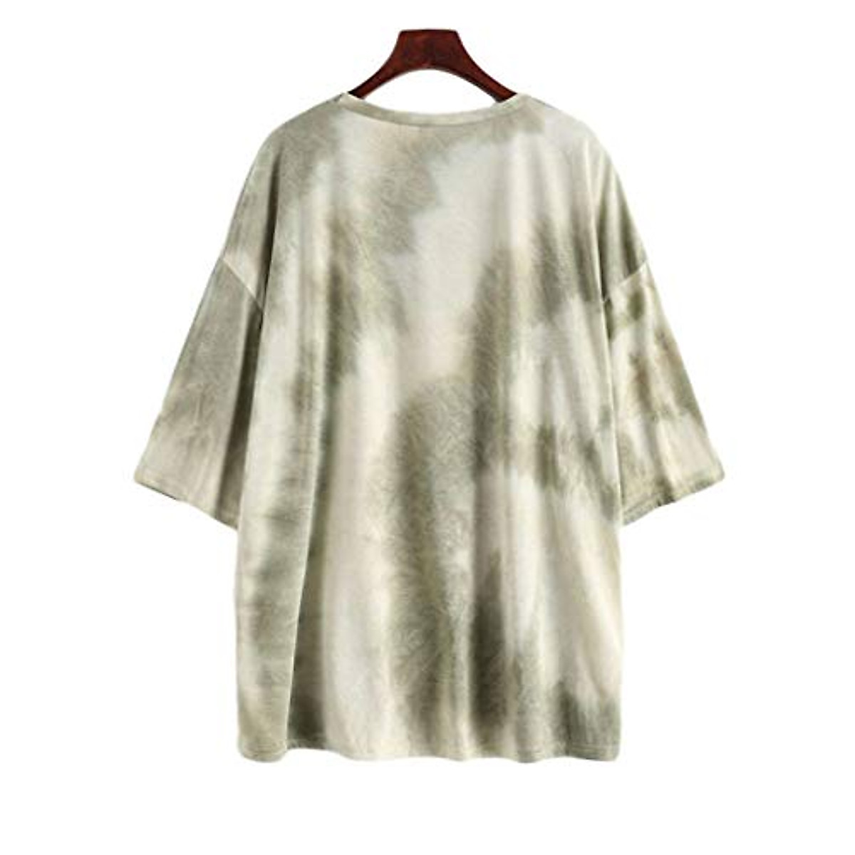 Fenxxxl Women's Short Sleeve Sun Oversized tee Graphic T Shirts Tie Dye Shirt Loose Casual Summer Tops Tunic F491-297-Green L