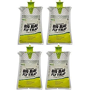 RESCUE! Big Bag Fly Trap – Disposable, Outdoor Use - 4 Traps