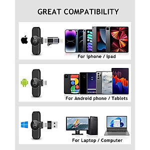 NEWWARE Wireless Lavalier Microphones for iPhone iPad, Lapel Mic with Charging Case and LCD Display, Plug-Play, Noise Reduction, for Recording, Vlog, TikTok, Live Stream (K3)