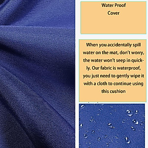 Eoieov Outdoor Chair Cushions Seat & Low Back 41.7 * 20.8 * 3.9",Tufted Thick Patio Outside Wicker Chair Seat Cushion Clearance with Ties for Outdoor Furniture