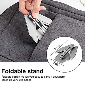 Arae Adjustable Cell Phone Stand, Aluminum Desk Cellphone Stand Holder Cradle Dock with Anti-Slip Base and Charging Port Compatible with All Smartphone (Gray)