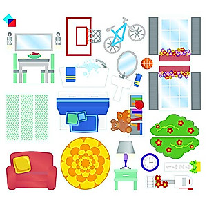 Magna-Tiles House Set, The Original Magnetic Building Tiles For Creative Open-Ended Play, Educational Toys For Children Ages 3 Years + (28 Pieces + Reusable Silicone Stickers)