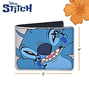 Concept One Disney's Stitch Bifold Wallet in a Decorative Tin Case, Multi