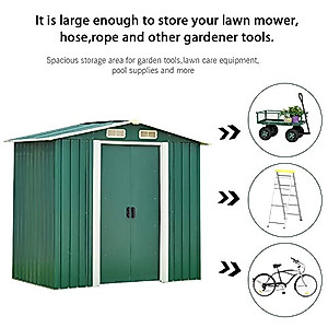 Outdoor Garden Storage Shed 6X4 FT Yard Storage Tool with Sliding Door for Backyard