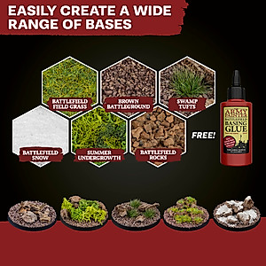 The Army Painter Battlefields Basing Set - Terrain Model Kit for Miniature Terrain Bases - Diorama Supplies with Landscape Rocks, Scenic Sand, Model Grass, Tufts & Free Basing Glue