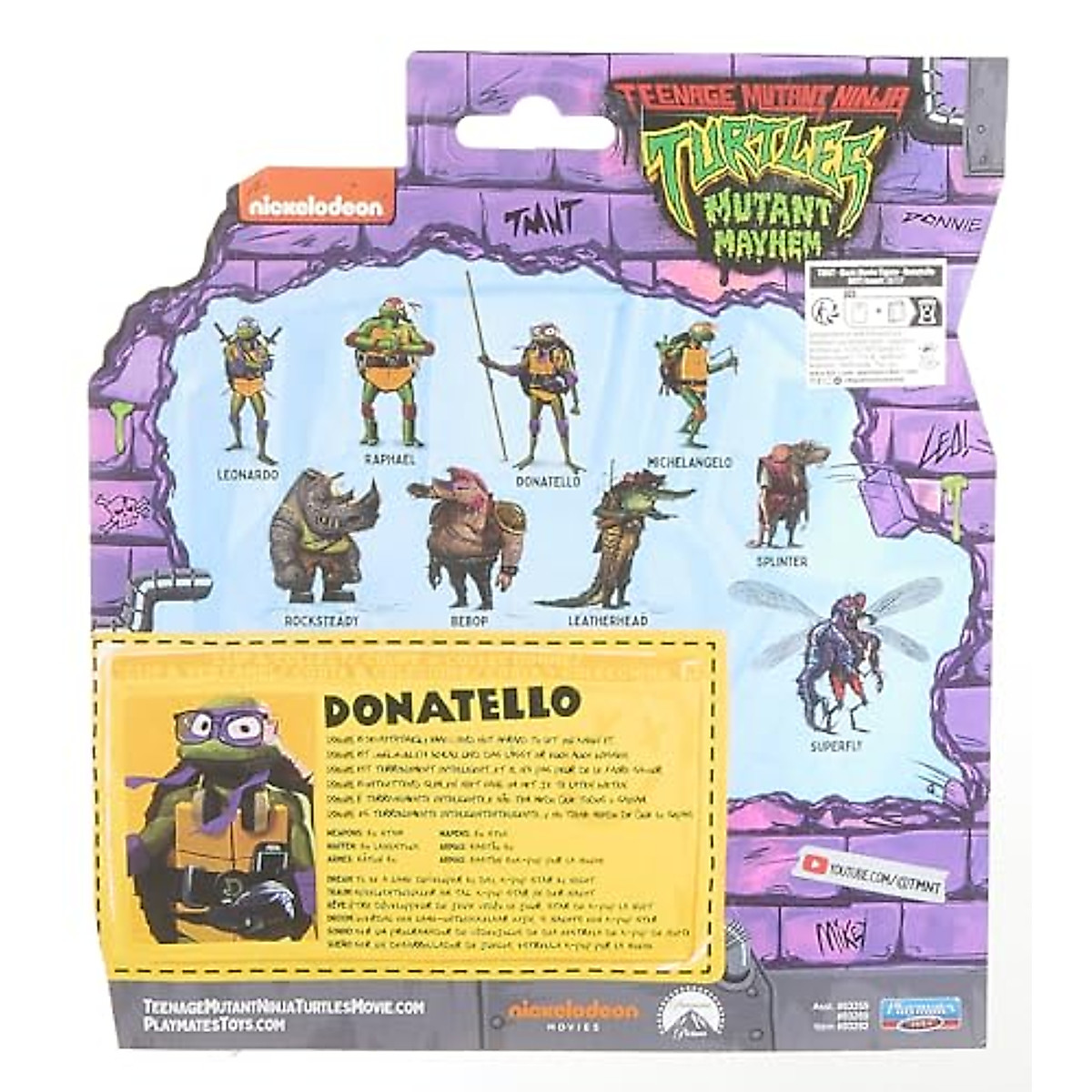 Teenage Mutant Ninja Turtles: Mutant Mayhem 4.5” Donatello Basic Action Figure by Playmates Toys