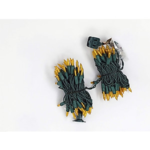 612 Vermont 100 Gold Frost Christmas Lights on a Green Wire String, UL Approved, Indoor and Outdoor Use, 18 Foot of Lighted Length, 20 Foot of Total Length