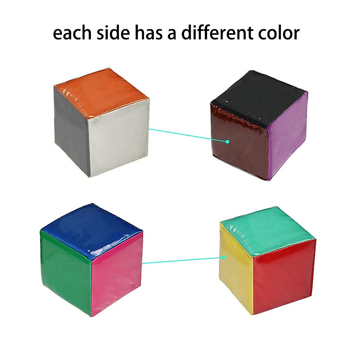 EAMAY Playing Game Dice Soft Foam Cubes, Set of 2 Learn Pocket Cubes, Ages 3 Years and Up.
