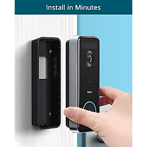 AOSU Doorbell Camera Wireless, 5MP Ultra HD, No Monthly Fee, 2.4/5 GHz WiFi Video Doorbell with Homebase, Battery/Wired Powered, Work with Alexa & Google Assistant