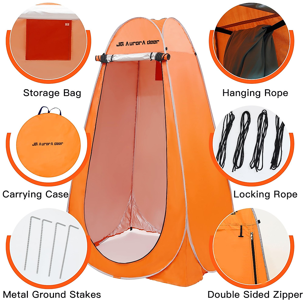 JG AURORA DEER Pop Up Waterproof Portable Lightweight Tent, Suitable for Camping, Hiking, Fishing, Beach