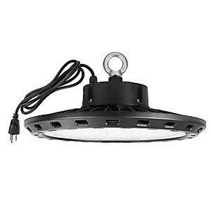 Q QINGCHEN 200W UFO LED High Bay Light 5000K Daylight White, ETL Certified LED Warehouse Light Fixtures,Replacement for 800W MH/HPS