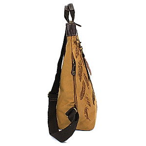 CHALA Safari Backpack Faux Leather/Canvas - Eagle -Brown