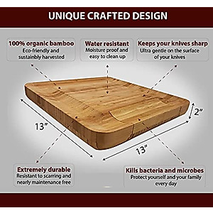 Bamboo Cheese Board & Cutlery Set - Large Charcuterie Board Set Cheese Platter with Slide-Out Drawer - House Warming Gifts New Home, Anniversary Wedding Gifts for Couples, & Cool Bridal Shower Gifts