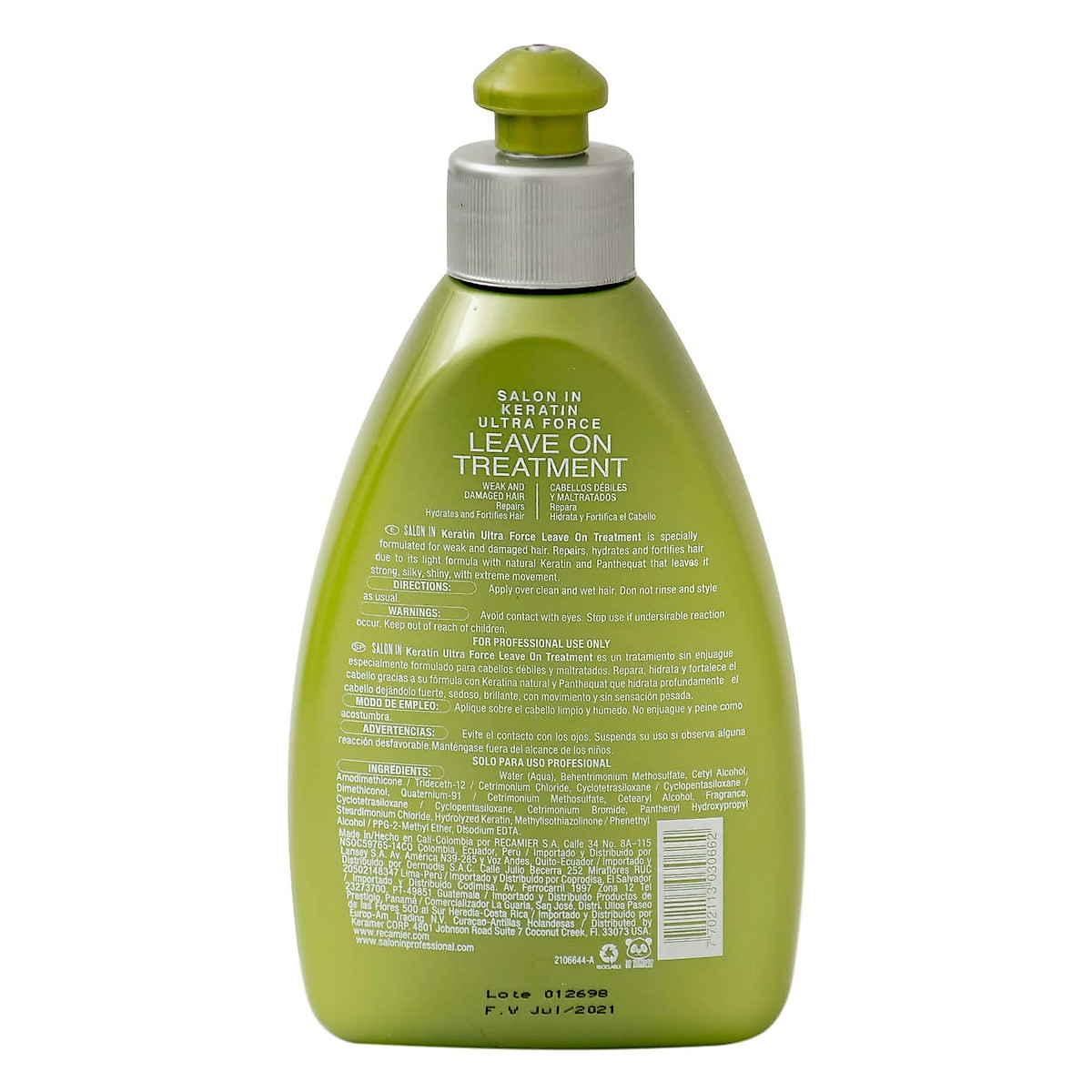 Recamier Professional Salon In +Pro Keratin Ultra Force Leave On Treatment x 10.58 oz