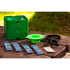 Dock N Stow Trailer Jack Block, RV Tongue Stand Stores on Frame, Fits Most Jack, Post, Foot, or Wheel, for Camper, Pop Up, Boat, or Travel Trailer, Green GEN1