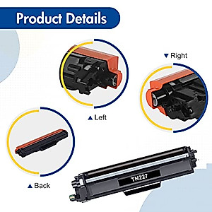 TN223BK TN227BK High Yield Toner Cartridge 2 Pack Compatible for Brother TN227 TN-227BK TN-223BK Replacement for MFC-L3750CDW MFC-L3770CDW HL-L3290CDW HL-L3210CW HL-L3230CDW MFC-L3710CW Printer Black
